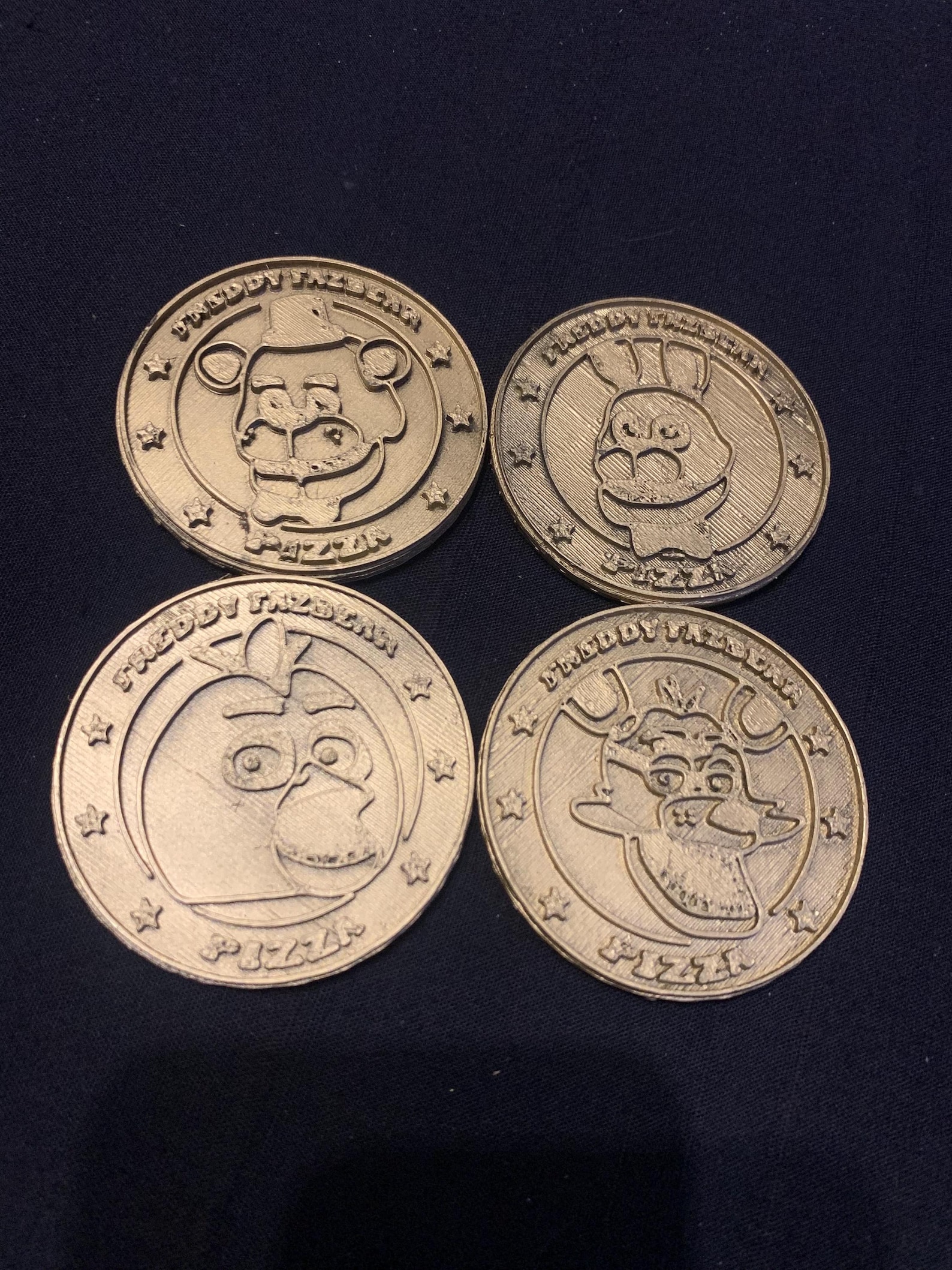 FNAF 1 Tokens – Fnaf-inspired Collector Tokens | Hand-finished Gold ...