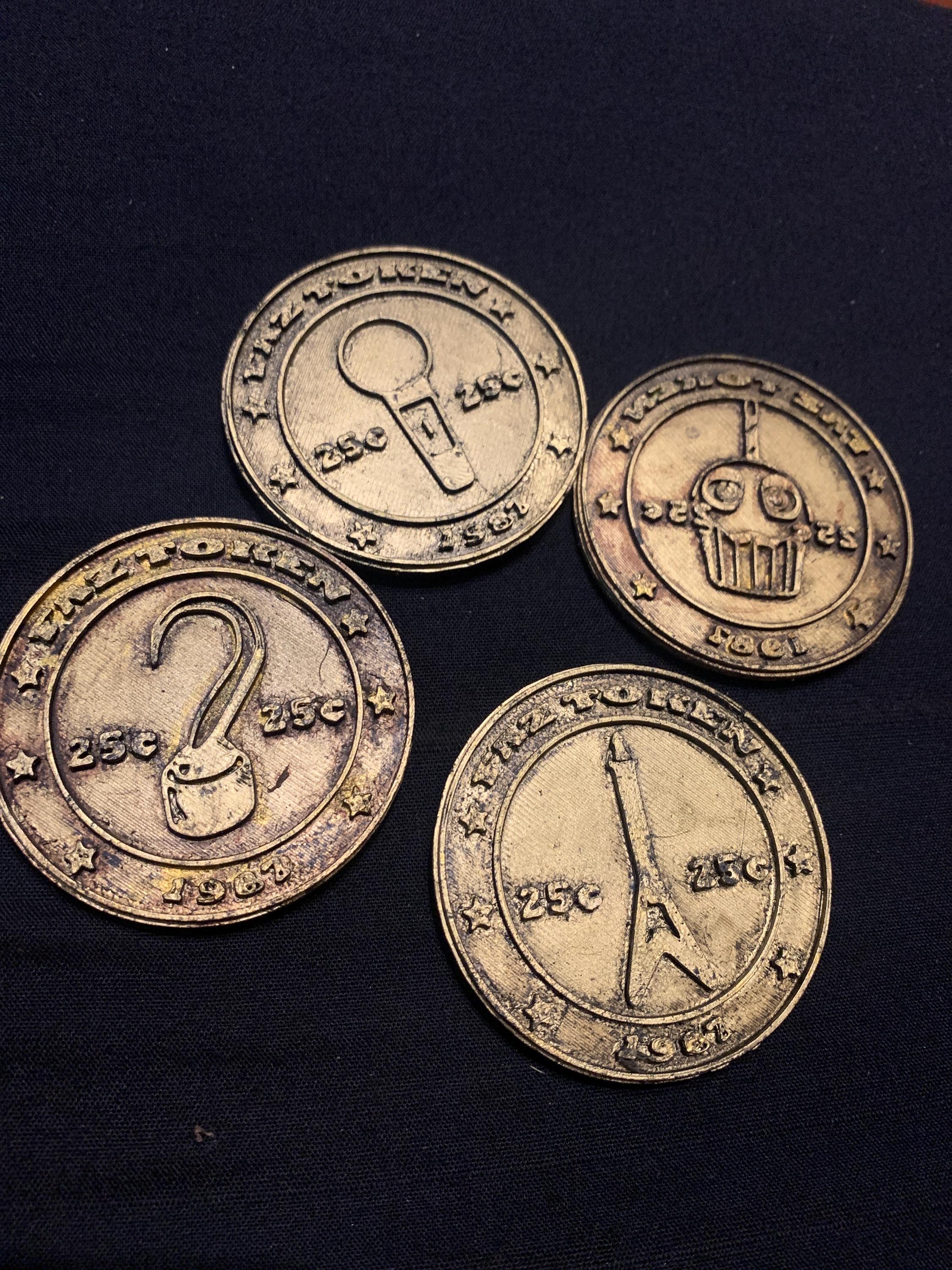 FNAF 1 Tokens – Fnaf-inspired Collector Tokens | Hand-finished Gold ...