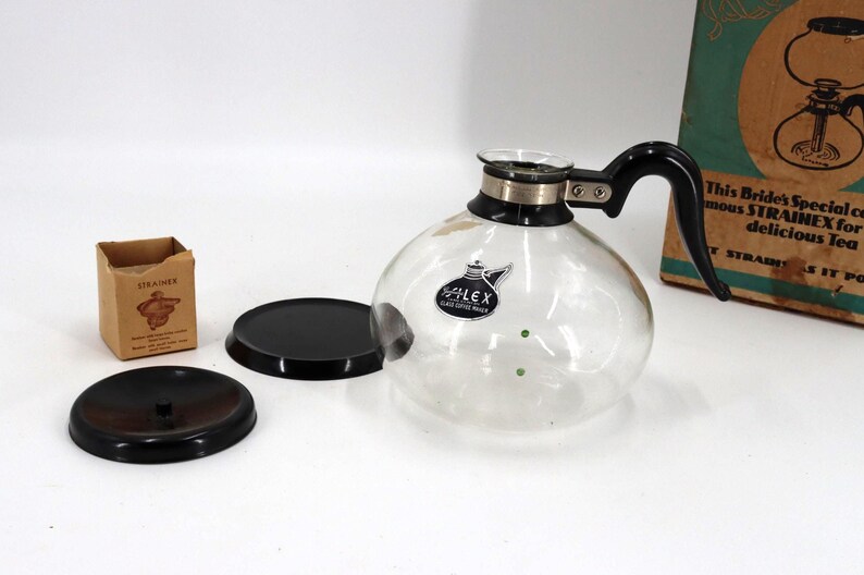 Vintage Silex Glass Vacuum Coffee Maker: NOS Mid-century Syphon Brewer ...