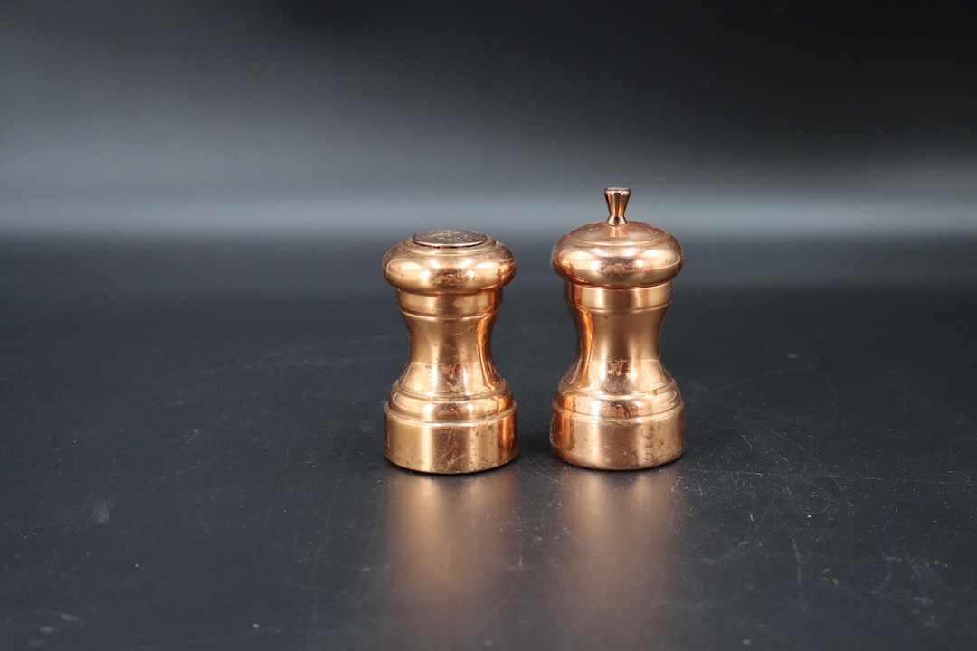 Vintage Copper Salt & Pepper Grinder Shaker Set by Mr. Dudley ...