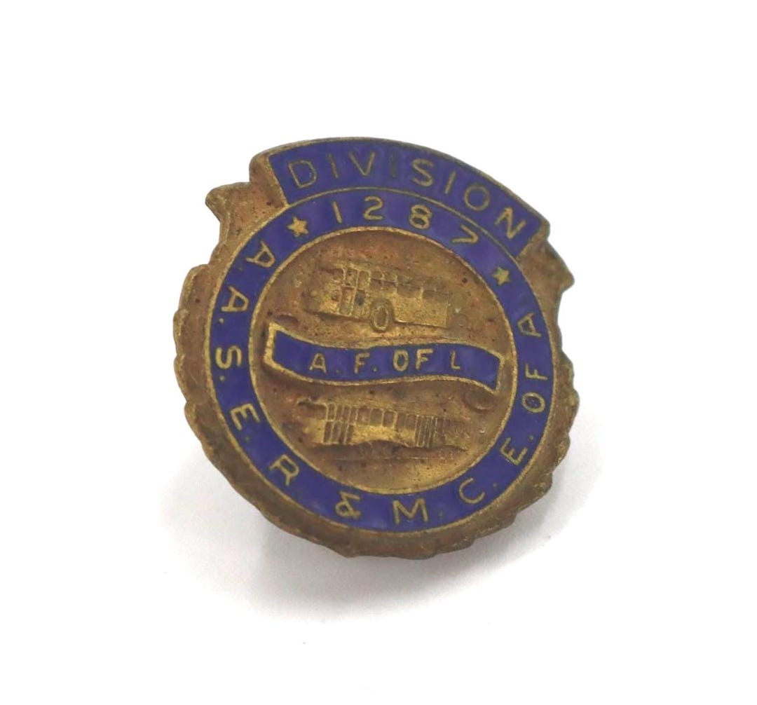 Antique Labor Union Pin | Street & Electric Railway, Kansas City - Etsy