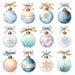 Watercolor Christmas Ornaments Clipart | Pastel Baubles & Snowflakes ...