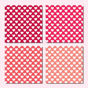 Valentine Heart Digital Paper, Seamless Pink Patterns (12 JPG) - Etsy