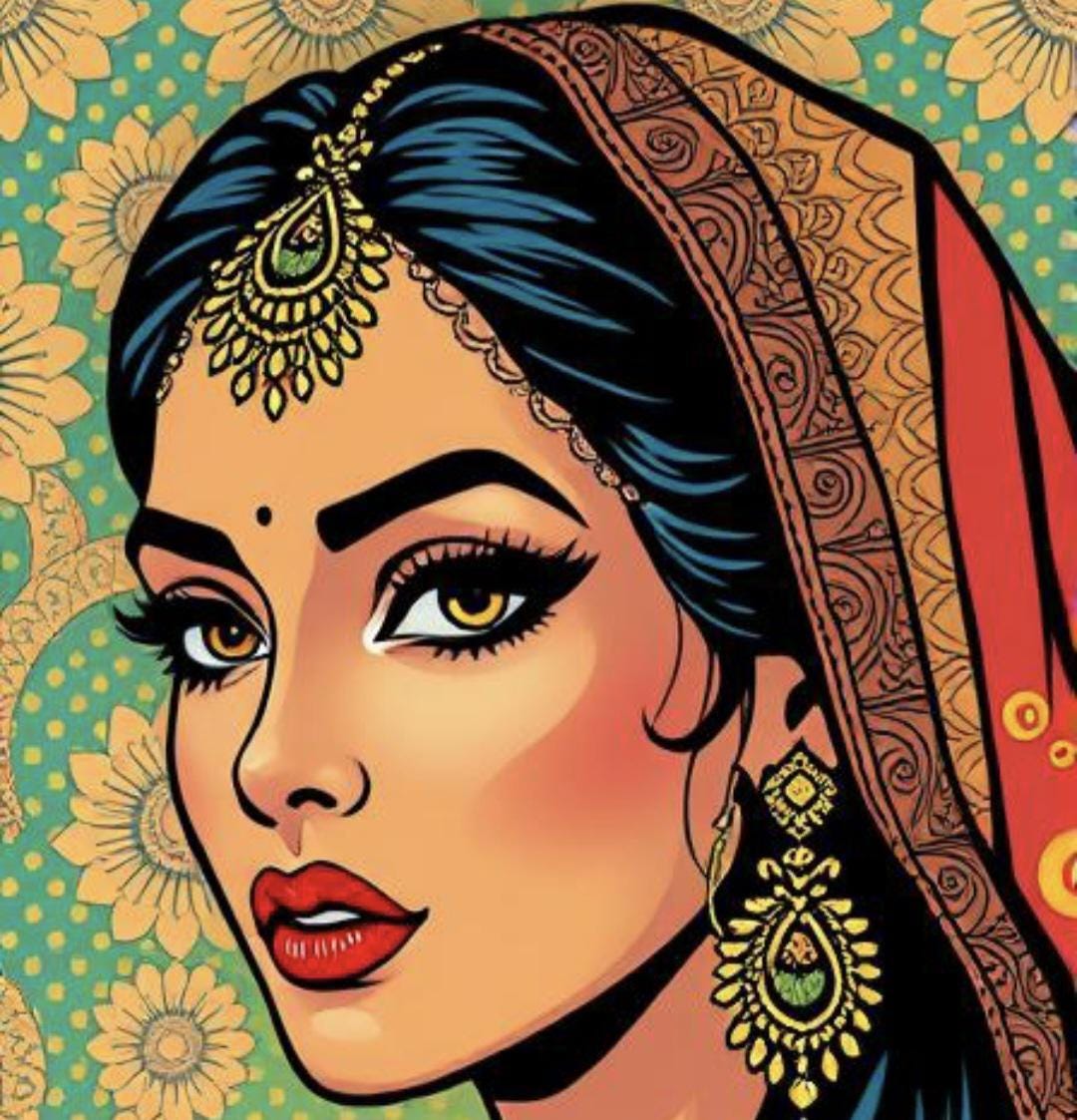Sikh Punjabi Woman Aesthetic Bollywood Wallpaper - Etsy