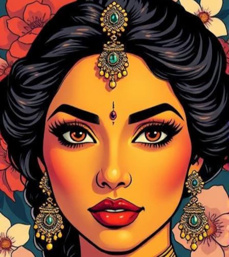 Aesthetic Wallpaper - Indian/sikh/punjabi Beauty - Cultural Pop Art - Etsy