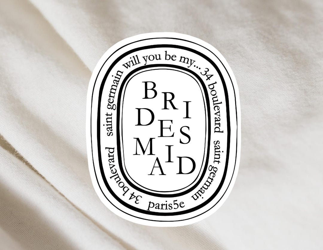 Diptyque-inspired Candle Label Stickers – Bridesmaid Proposal - Etsy