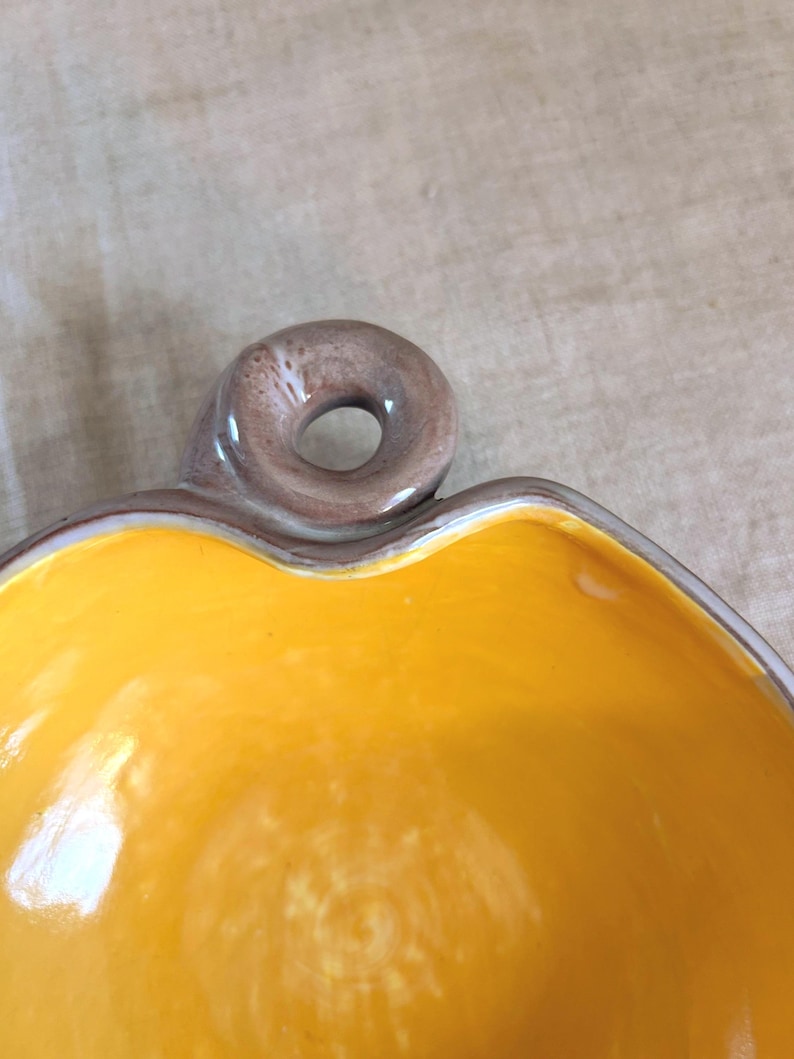 Vintage Stangl Leaf Bowl – Persian Yellow and Gray – 7 Inches – Serving ...