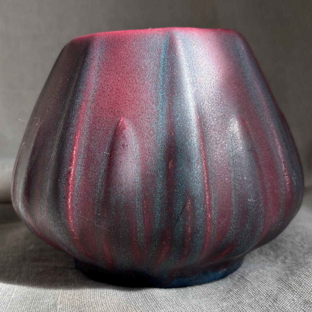 Antique VAN BRIGGLE Pottery Vase – 1921-1922 – Mulberry Glaze Yucca ...