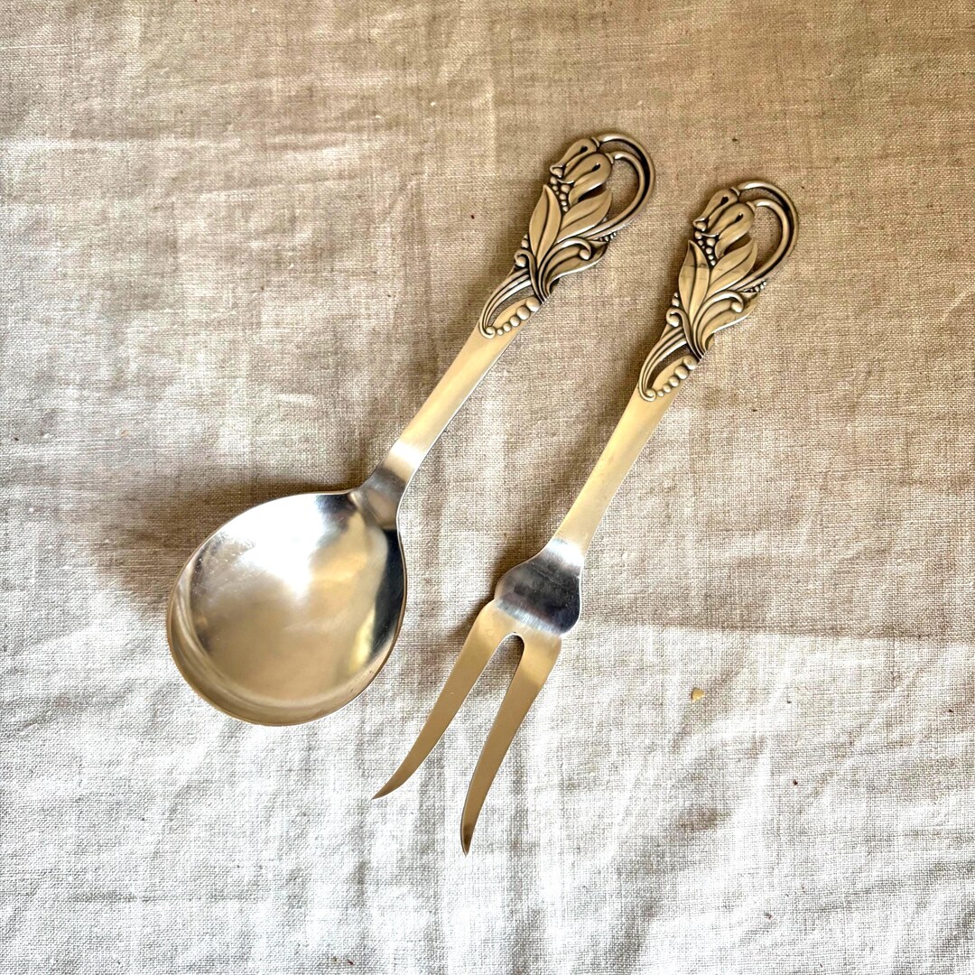 Vintage Art Nouveau Axel Prip Denmark Silver-plate Serving Set – Lily ...