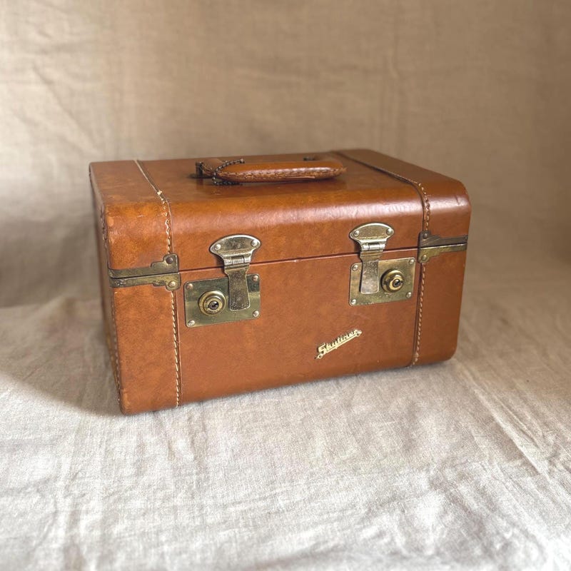 Leather Train Case - Etsy