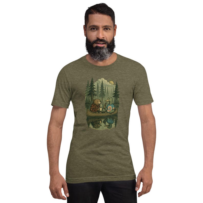 Funny Canoe Shirt | Canoe Gift for Dad | Beaver Duck Paddling Tee | PNW ...