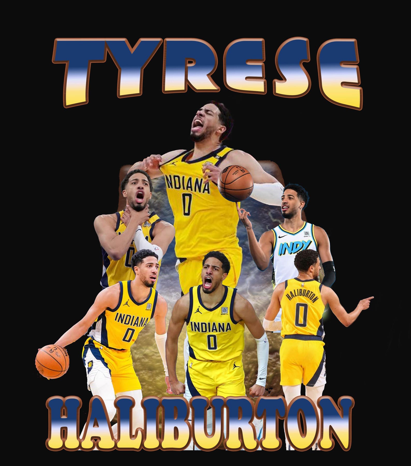 Tyrese Haliburton T Shirt Design PNG Instant Download 300 Dpi Png - Etsy