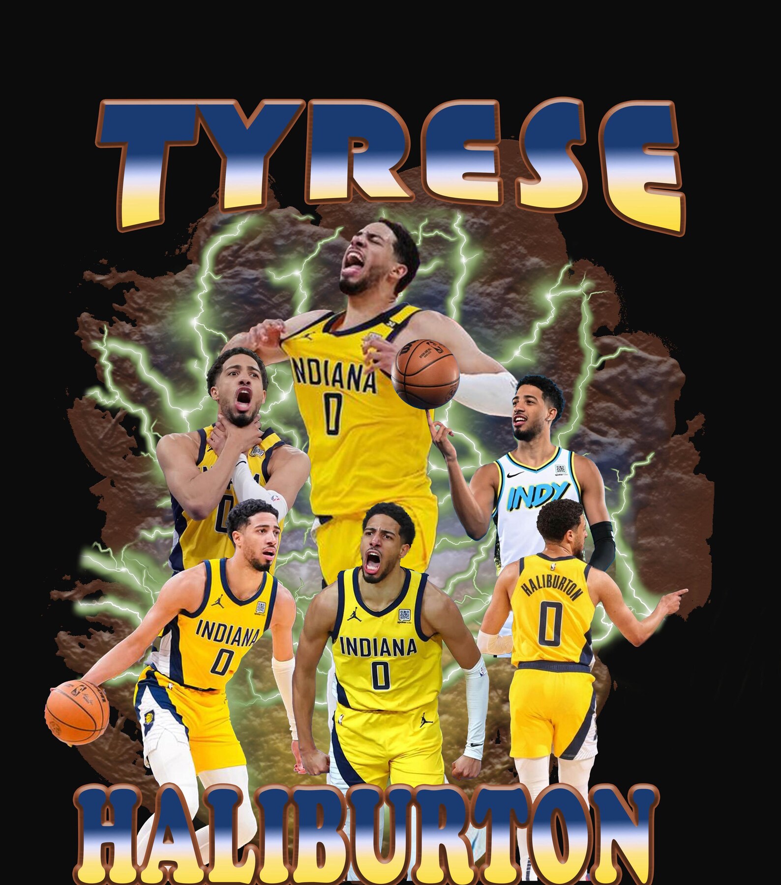 Tyrese Haliburton T Shirt Design PNG Instant Download 300 Dpi Png - Etsy