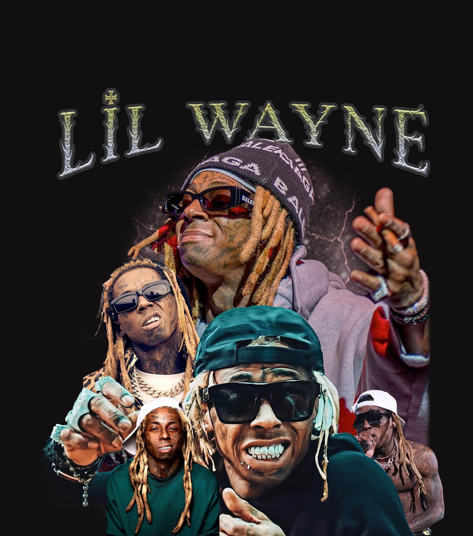 Lil Wayne T Shirt Design PNG Instant Download 300 Dpi Png - Etsy