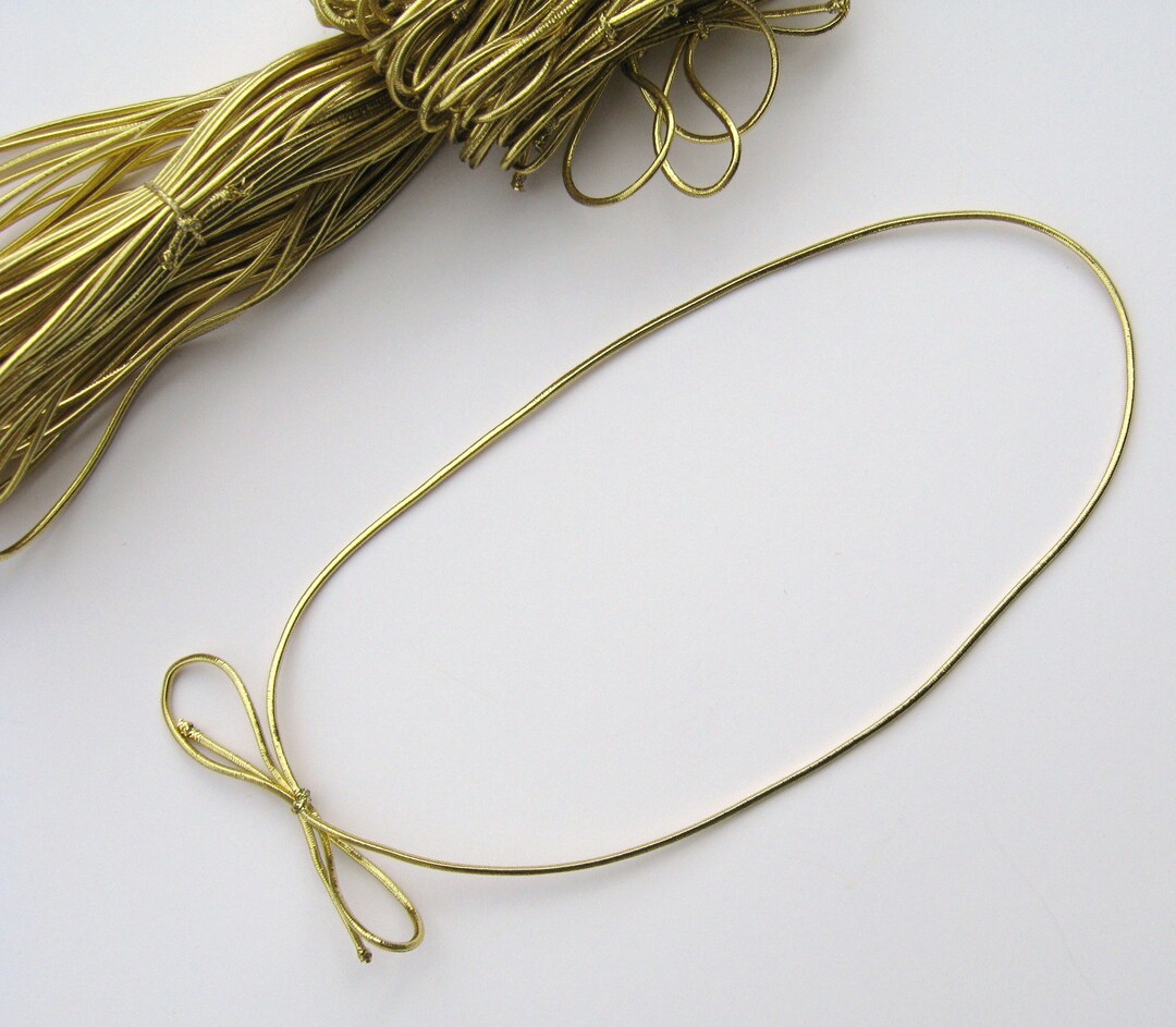 Elastic Gold Loops 50 Stretch Loops 8 Inch Pretied Elastic Gold Loops ...