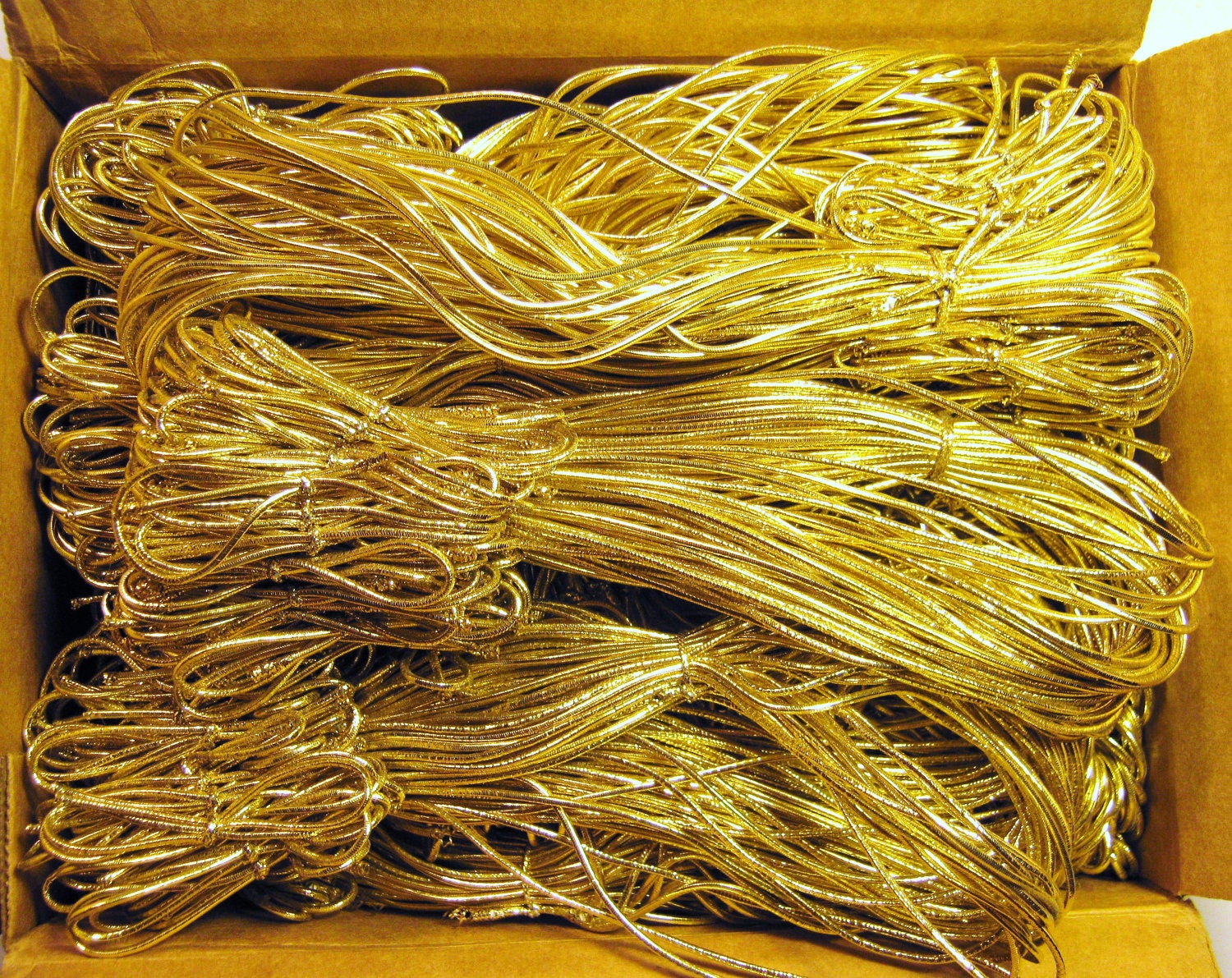 Gold Elastic Loops with Bow Pre-tied 8 Inch 50 Stretch Loops | Etsy