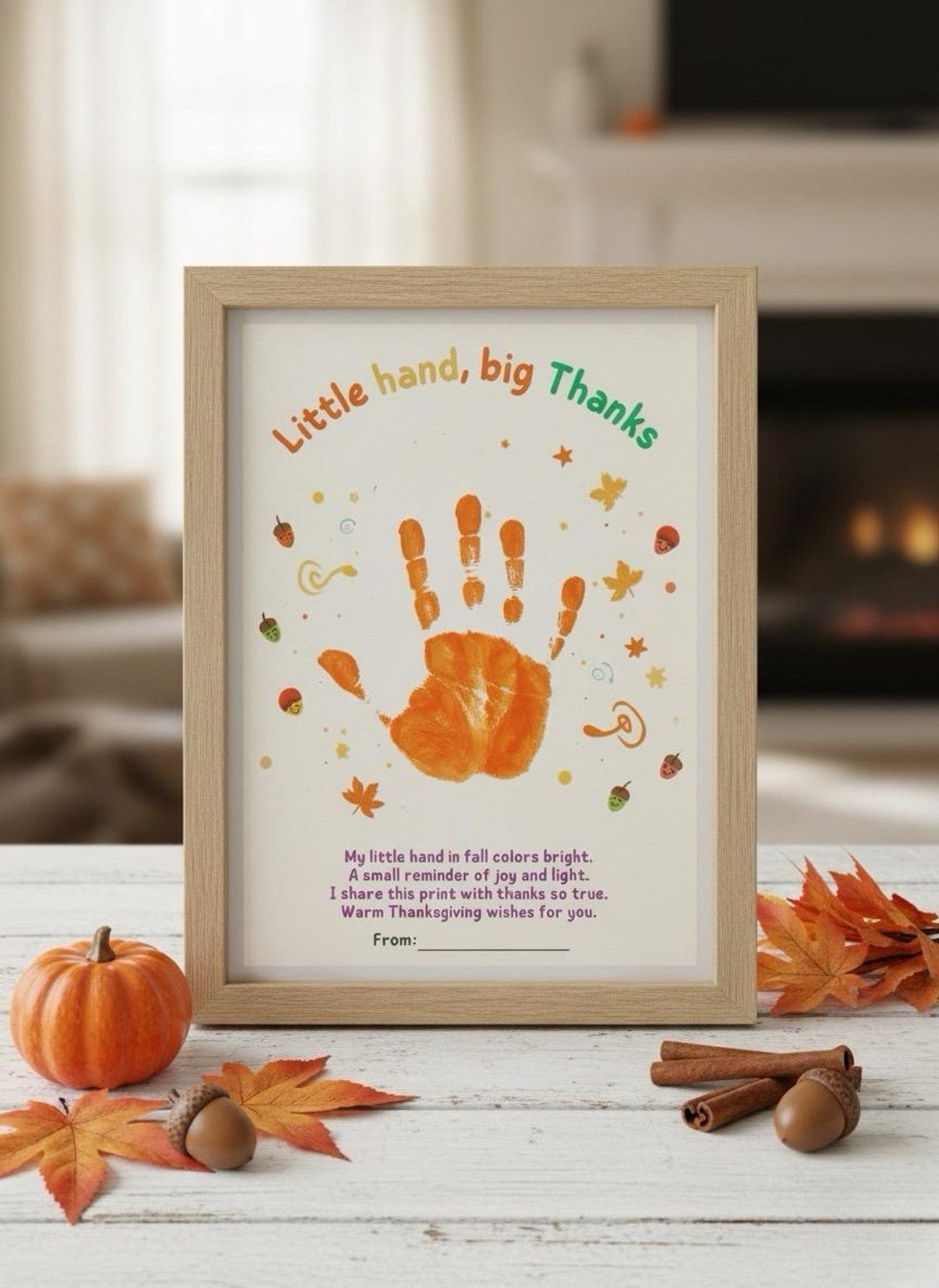Thanksgiving Handprint Craft for Kids, Little Hand Big Thanks Poem ...