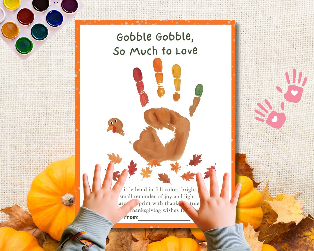 Thanksgiving Handprint Craft for Kids, Turkey Handprint Keepsake ...