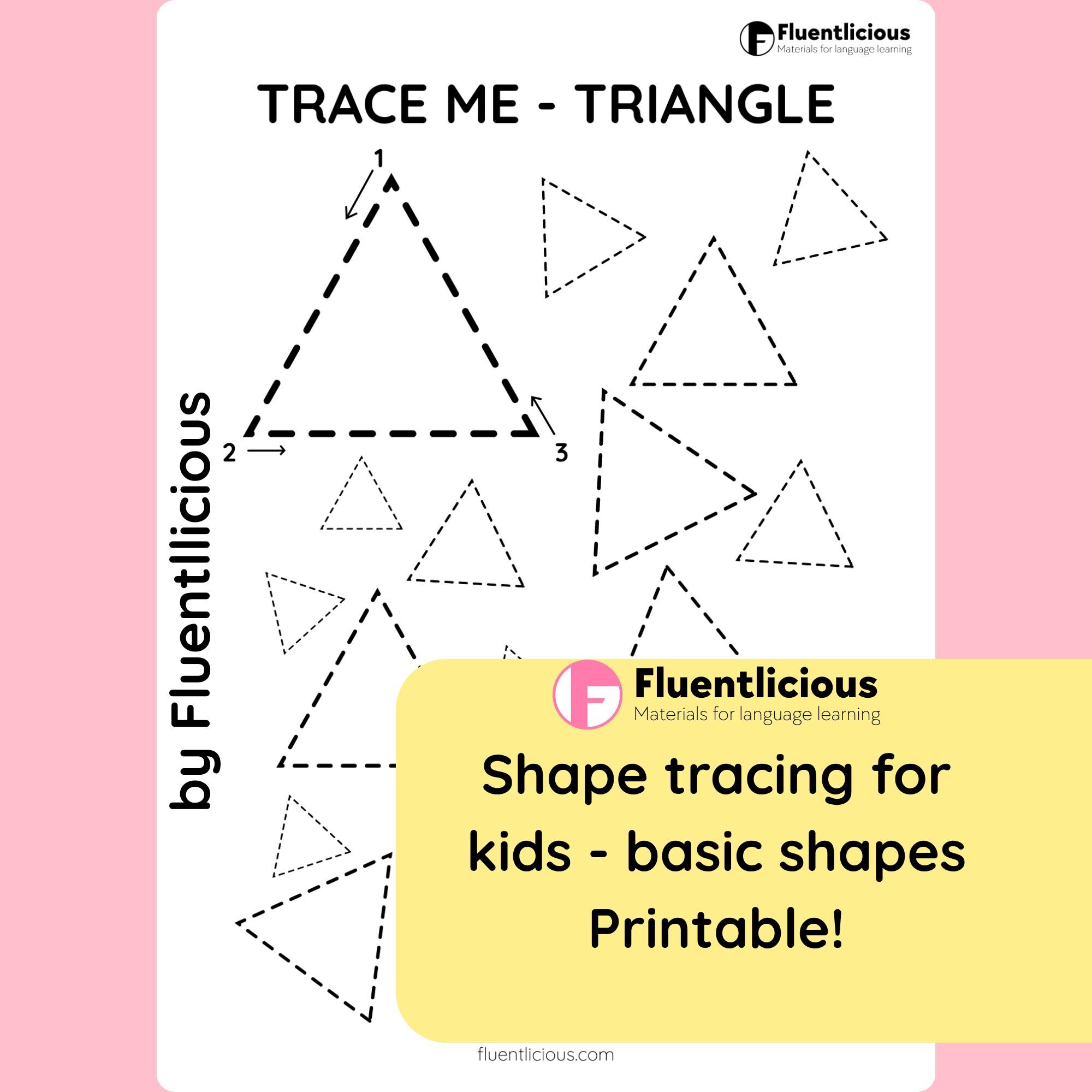 Shape Tracing Worksheets for Kids (part 1) | Basic Shapes Tracing Pack ...