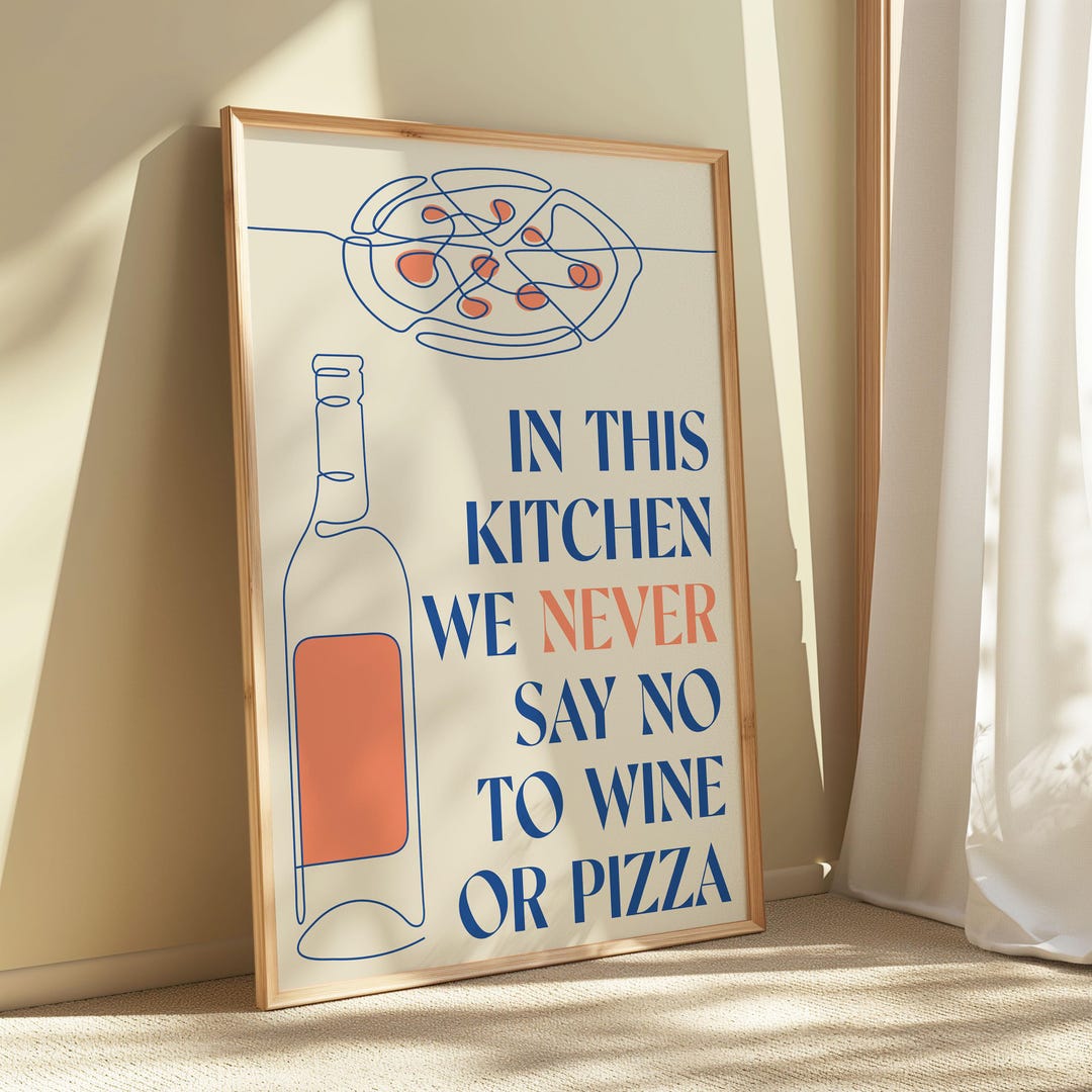 Kitchen Typography Poster, Retro Print, Trendy Kitchen Wall Art ...
