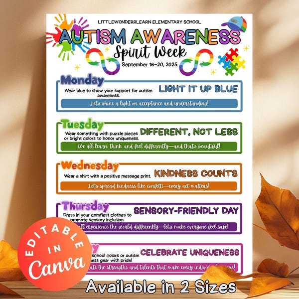 Holiday Spirit Week Flyer - Etsy