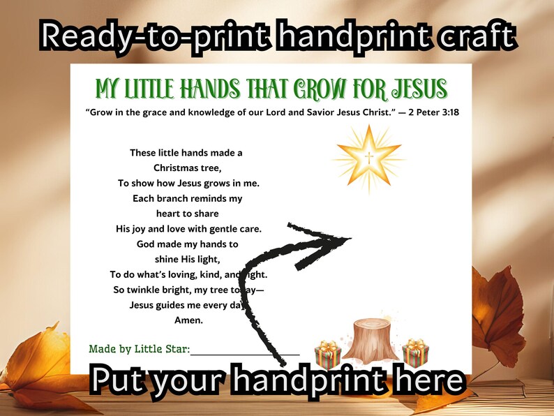Christian Christmas Tree Handprint Craft Kids Sunday School Christmas ...