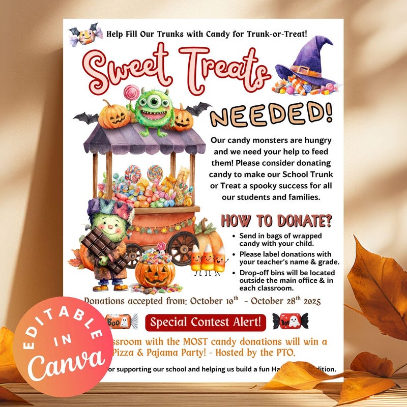 Candy Donation Flyer - Etsy
