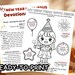 New Year With Jesus Prayer Coloring Craft Kids Devotional Activity ...