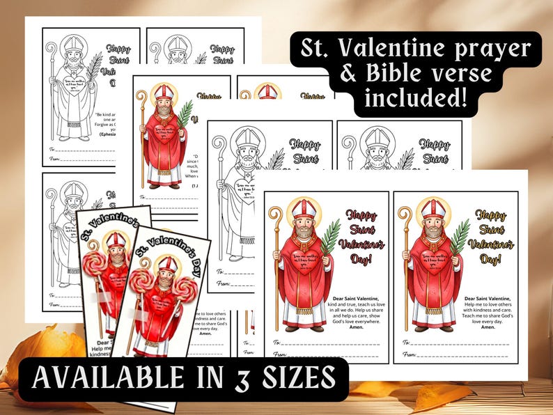 St. Valentine's Day Bookmark Printable Candy Holder for Kids Catholic ...