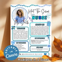 Meet the School Nurse Editable Template, Back to School Flyer, Get to ...