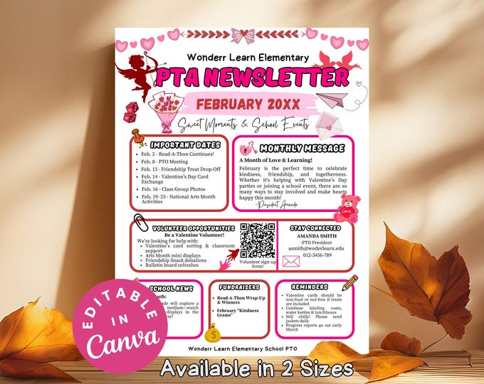 February Newsletter, Classroom Newsletter Printable, Valentines ...