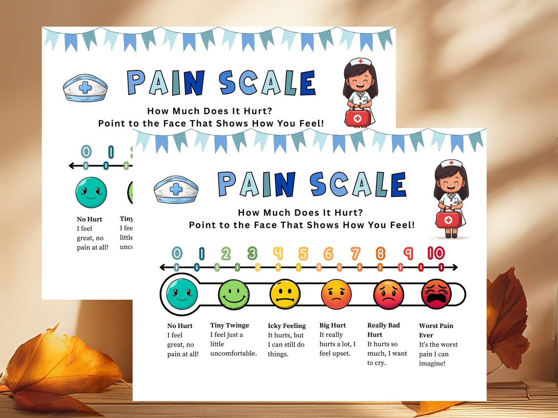 Pain Scale Posters Mental Health Room Decor Clinical Psychologist ...