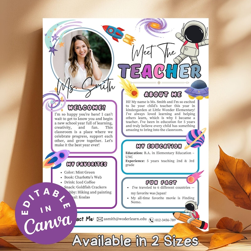 Meet the Teacher Template - Etsy