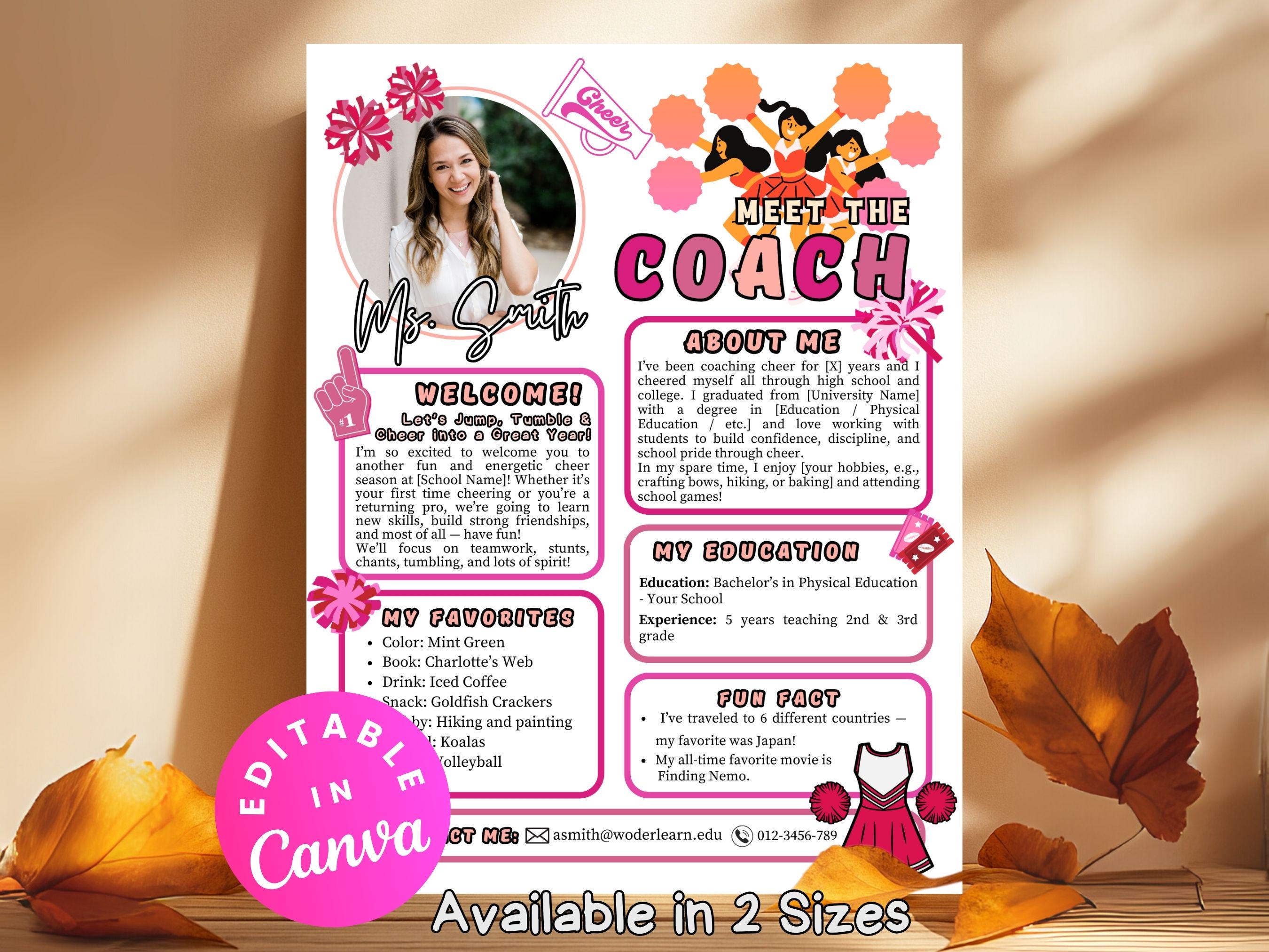 Meet the Cheer Coaches Flyer Welcome Back to School Newsletter ...