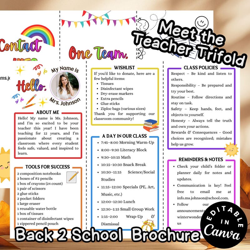 Meet the Teacher Template - Etsy
