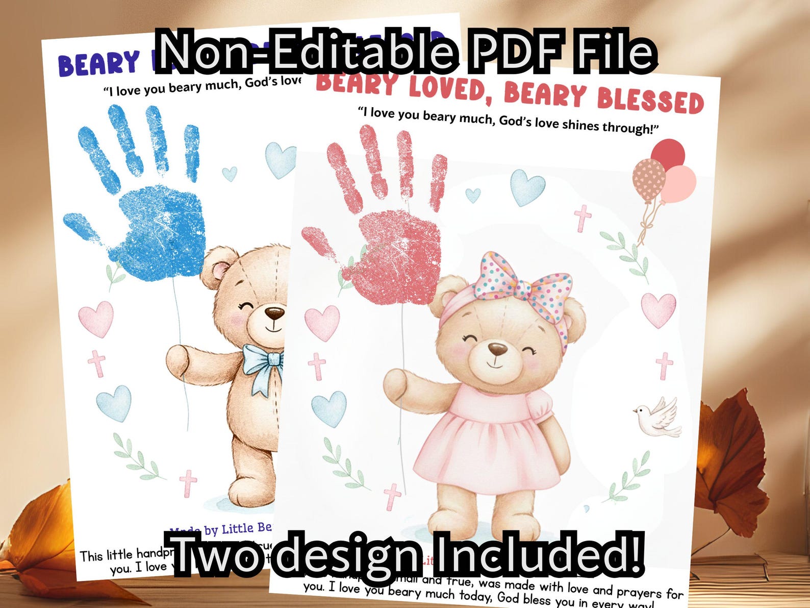 Christian Bear Valentine Handprint Craft Kids Sunday School Activity ...