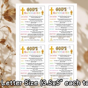 Gods Survival Kit Tags Editable Christian Gift Tags Prayer Survival Tag ...