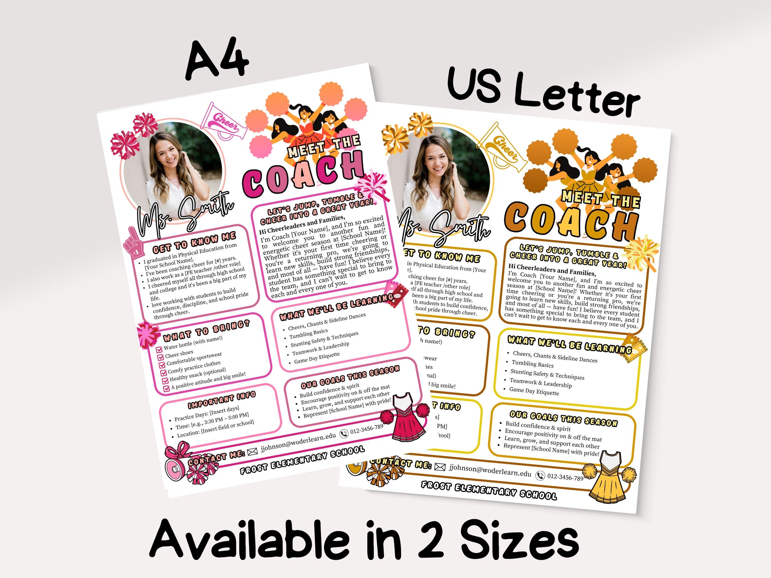 Meet the Cheer Coaches Flyer Welcome Back to School Newsletter ...
