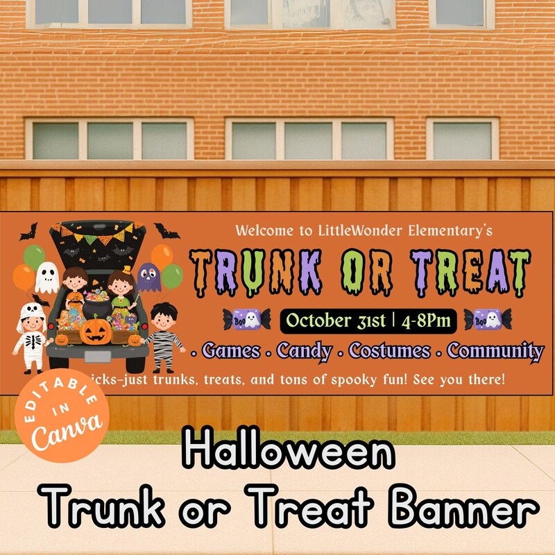 Trick or Treat Banner - Etsy