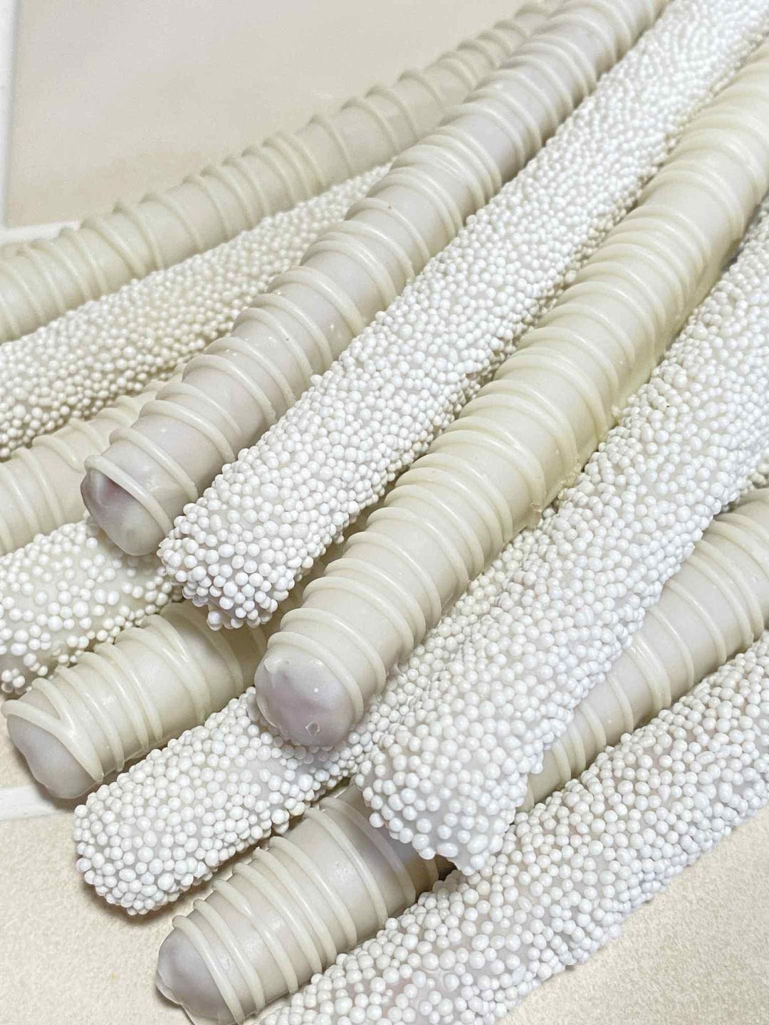 White Chocolate Covered Pretzel Rods: One Dozen - Etsy