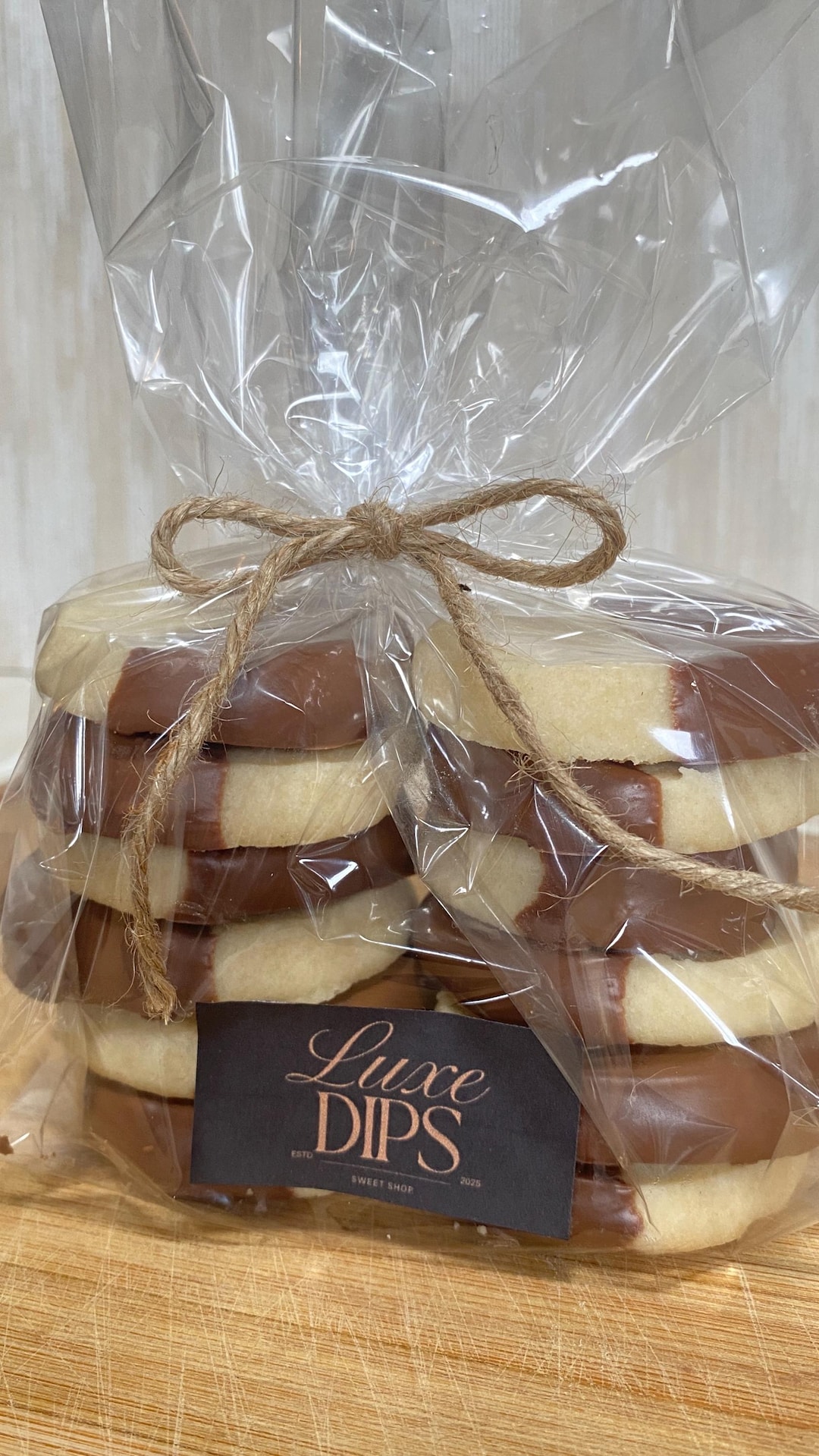Handcrafted MILK Chocolate Dipped Shortbread Cookies – Gift-ready Pack ...