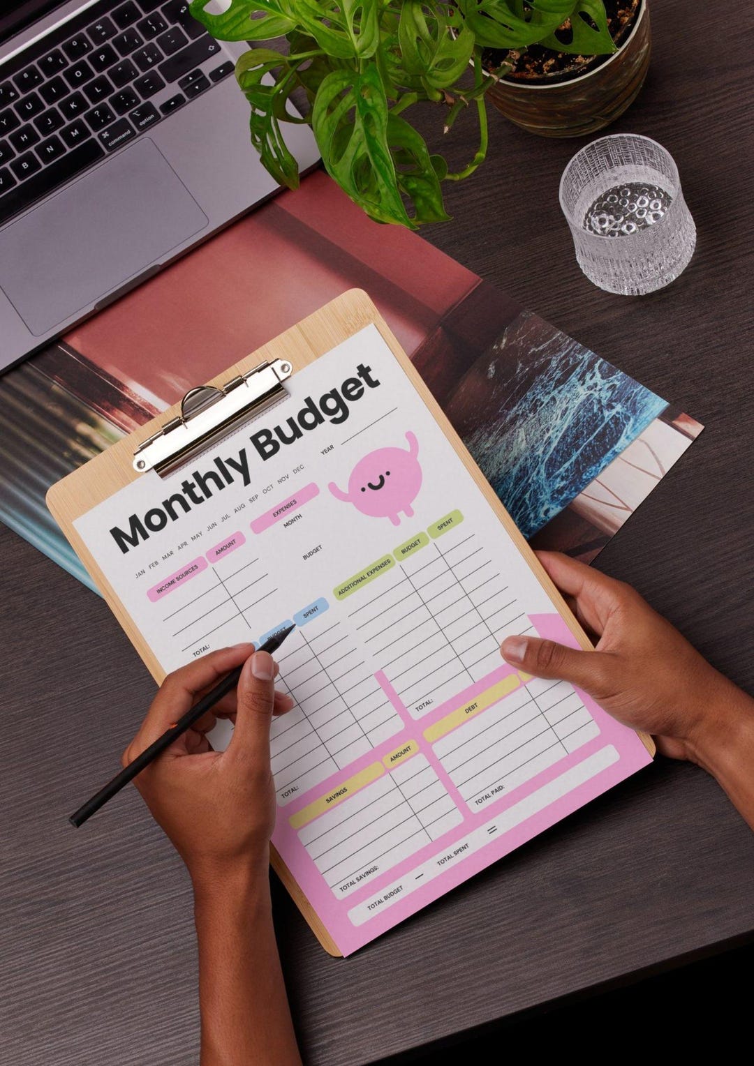 Monthly Budget Planner Printable | Family Expense Tracker | Household ...