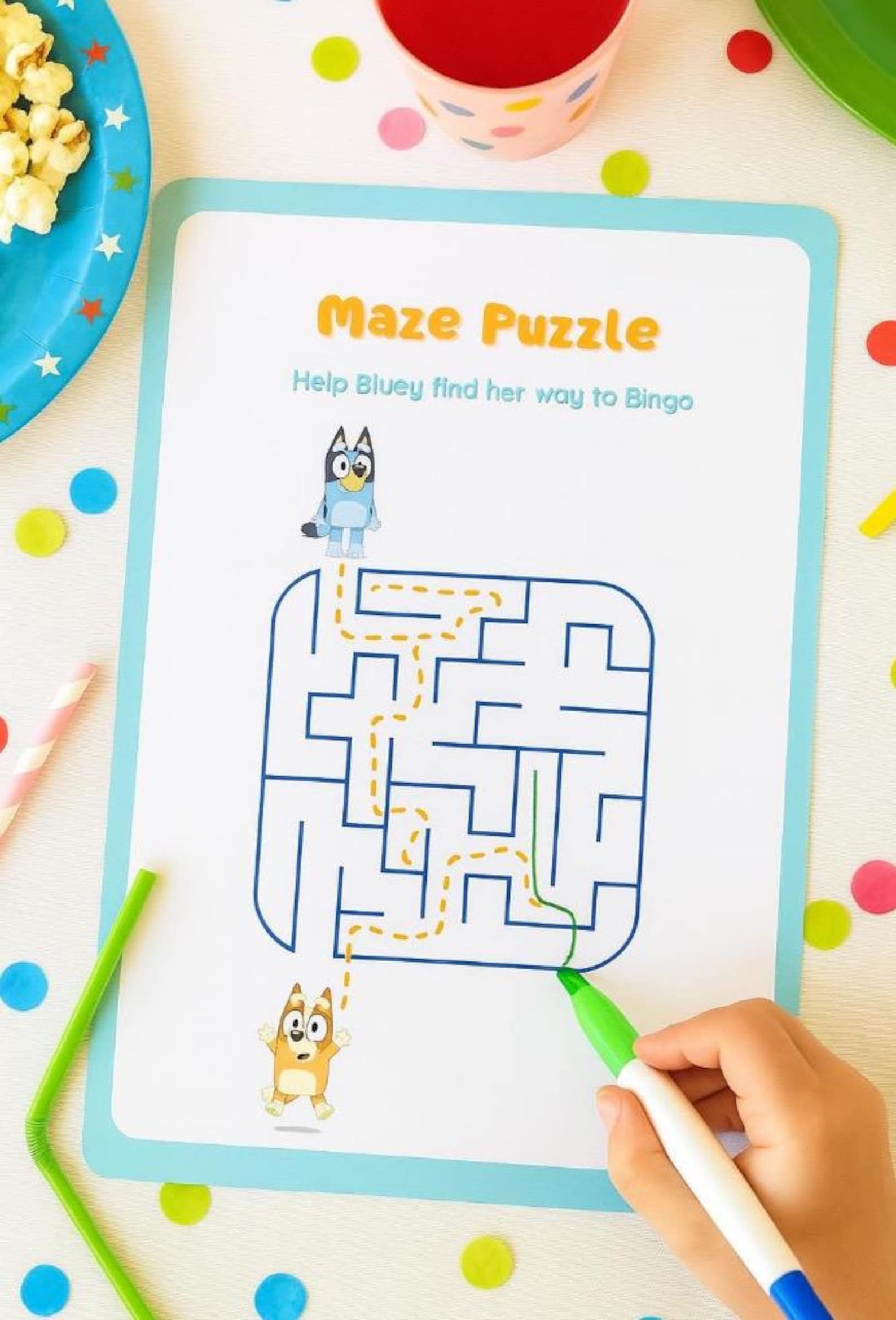 Bluey Inspired Maze Puzzle - Etsy