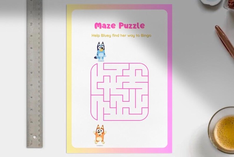 Bluey Dog Maze - Etsy
