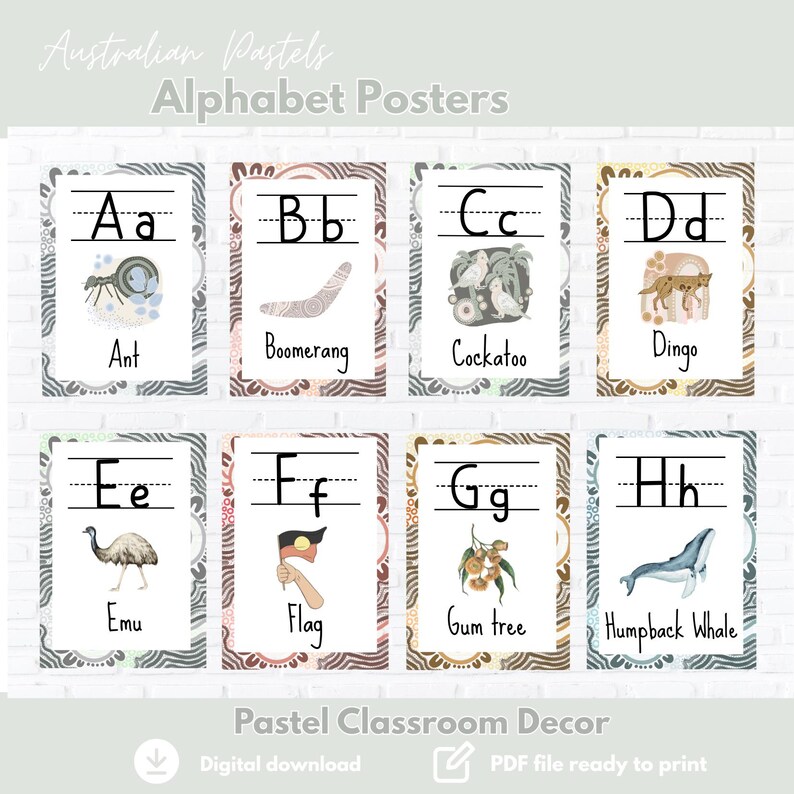Pastel Australian Classroom Decor Bundle | Aussie Native Animals ...