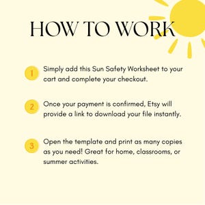Sun Safety Worksheet – Printable PDF for Kids – Summer Health Activity ...