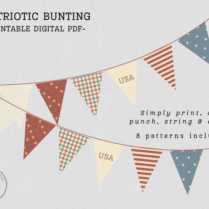 Patriotic Bunting - Etsy