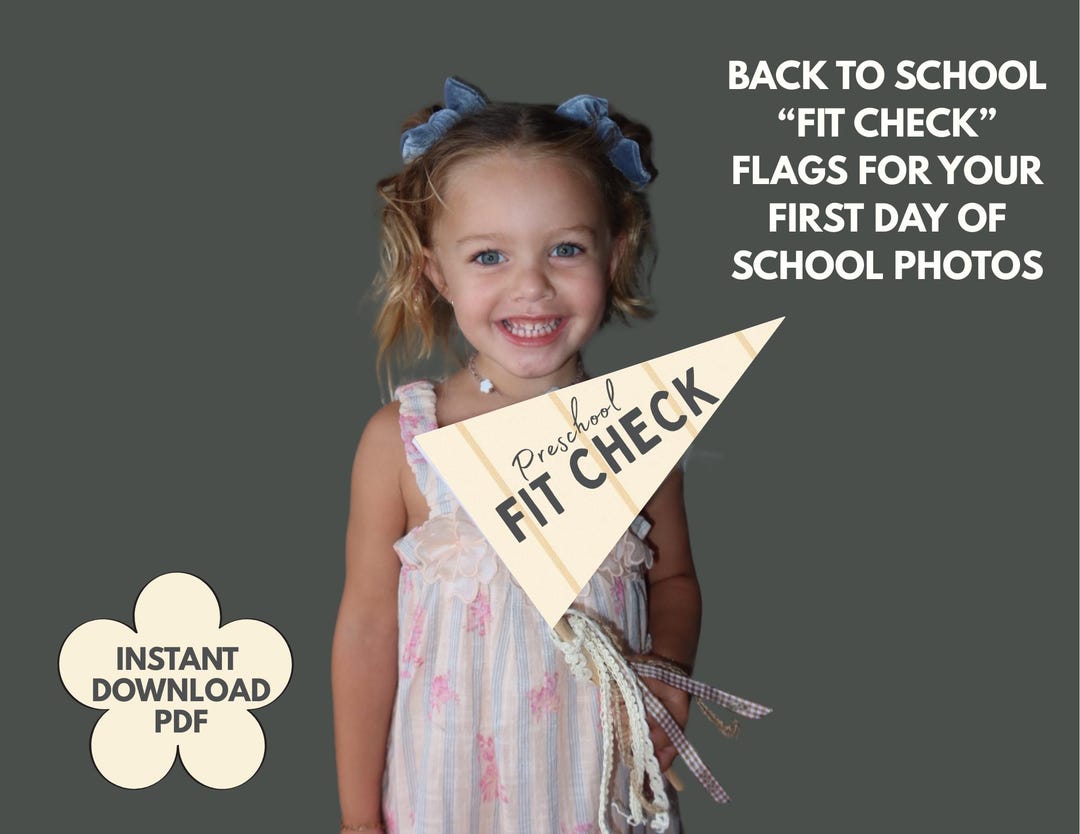 First Day of School Flag Printable – Back to School Photo Prop Pennant ...