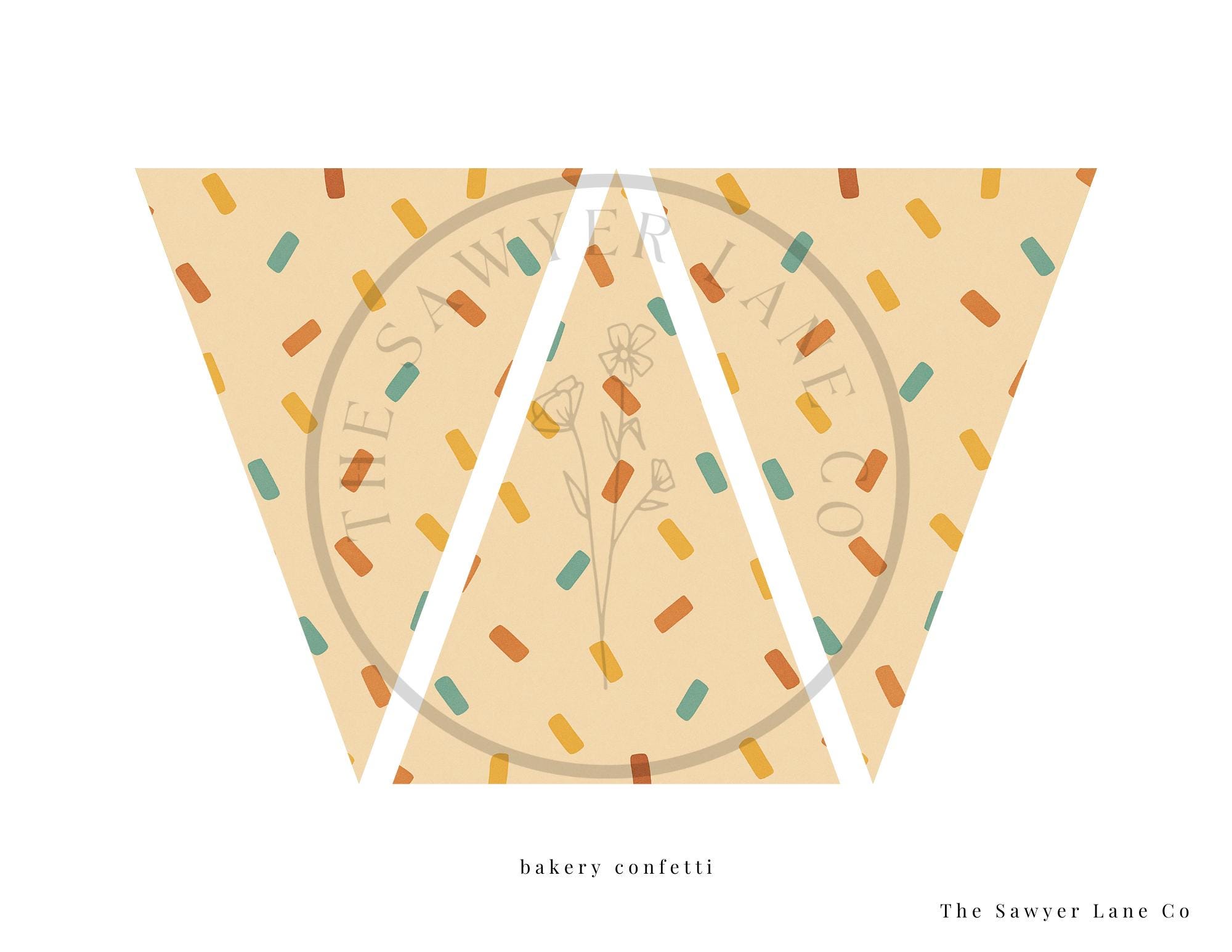 Retro Aqua Printable Party Bunting: Birthday Banner (digital Download ...