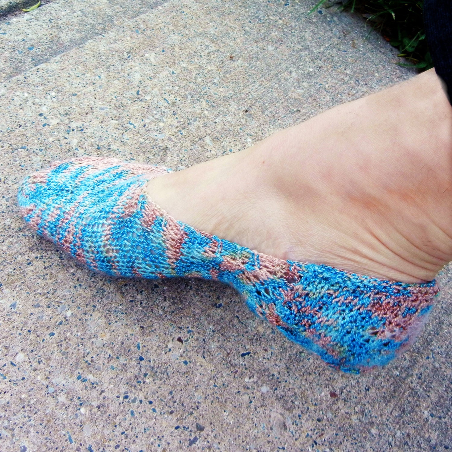Footie Sock Knitting PDF Pattern, Customize to Fit Your Foot, Flat Shoe ...